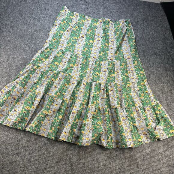 Target | Skirts | Rhode X Target Skirt Women 2x Green Floral Tiered ...